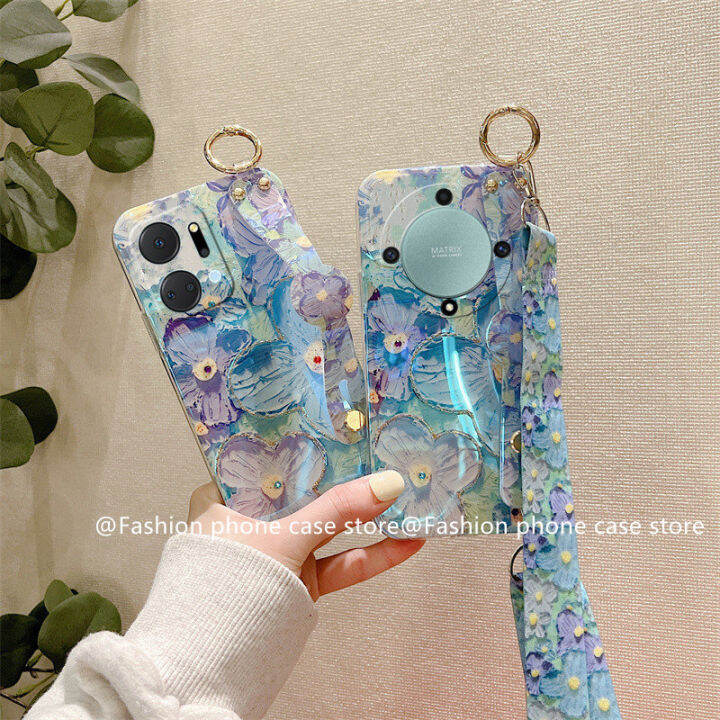 New Casing Honor X7a X9a 5G Vintage Premium Blu-ray Rhinestone Oil ...