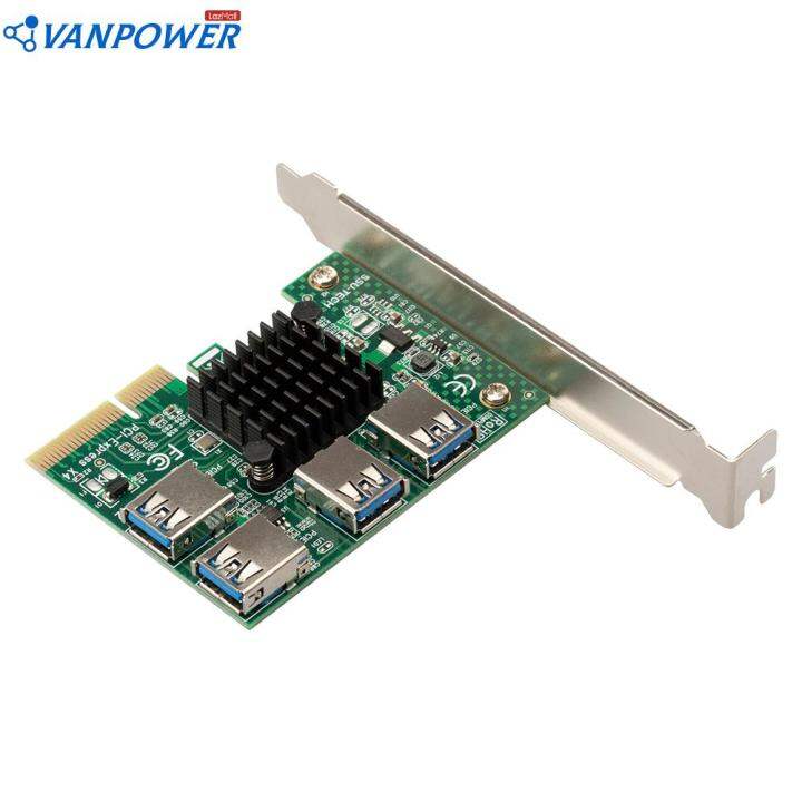 (Ready) PCI-E Multiplier Extender Module 1 To 4 PCI-Express Slot USB 3. ...