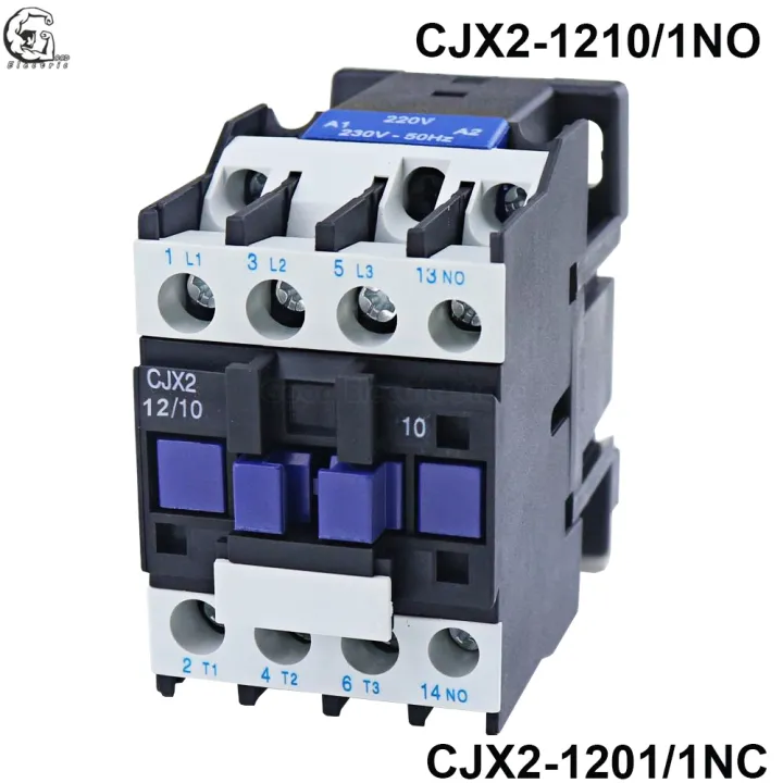 CJX2 1210 CJX2 1201 AC Contactor 12A 3 Phase 3Pole NO Coil 380V 220V ...