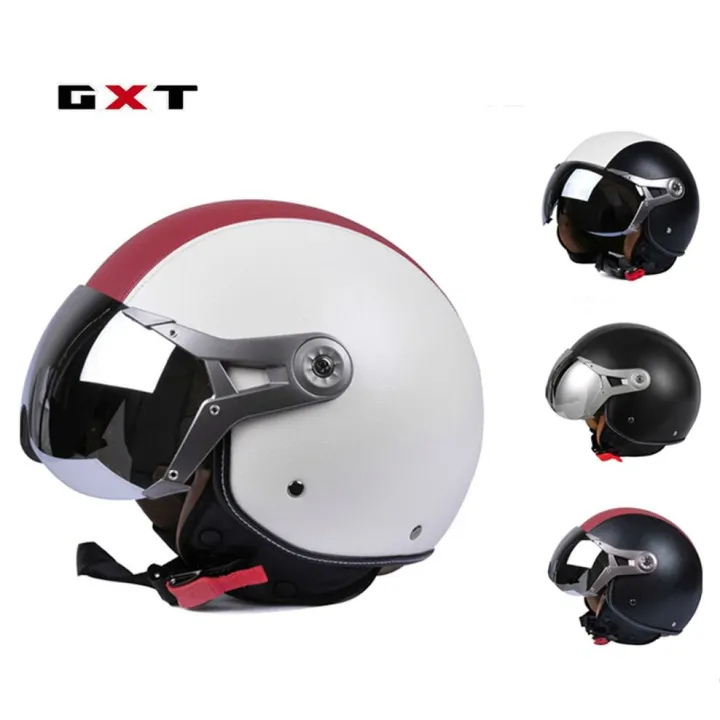 GXT 288 Helmet Vespa Retro Motorcycle Helmet Harley Casque Moto 3/4 ...