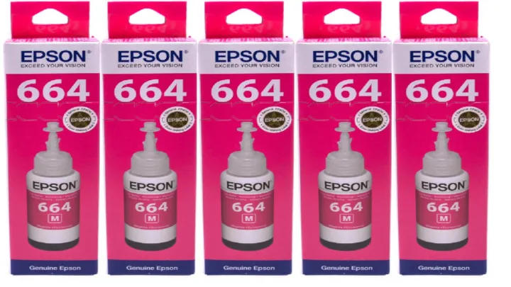Epson T6643 Magenta Original BT Ink 70ml set of 5 Bundle | Lazada PH