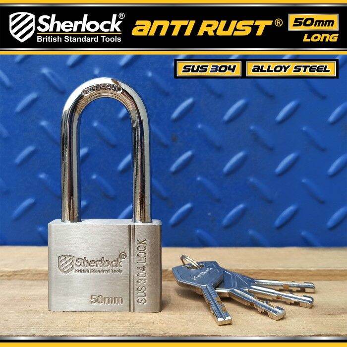 SHERLOCK Gembok ANTI RUST 50 mm panjang-Stainless Steel 304 anti karat ...