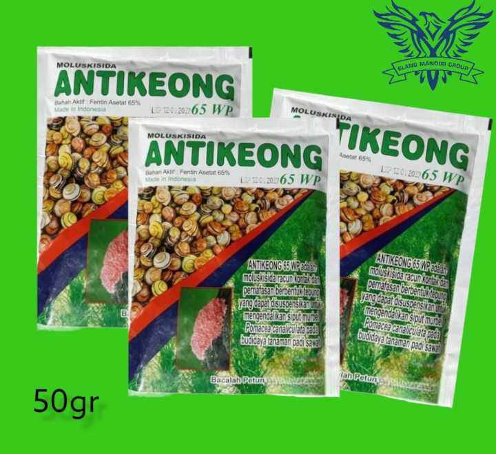 RACUN KEONG SAWAH ANTI KEONG 65WP 50gr Bahan Aktif Fentin Asetat 65% ...