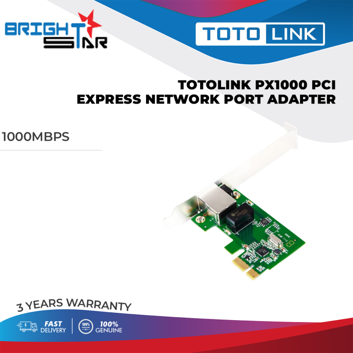 Totolink Px1000 Pci Express Network Port Adapter | Lazada