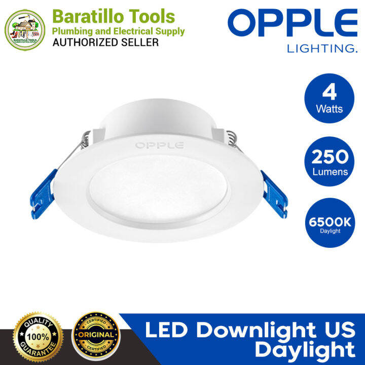 OPPLE LED DOWNLIGHT US 4W AND 6W 70-85MM CUTOUT (DAYLIGHT, WARM WHITE AND TRI-COLOR) | Lazada PH