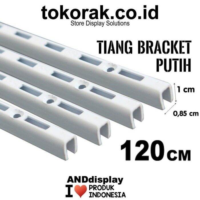 TIANG BRACKET PUTIH 120CM BRAKET PENYANGGA RAK DISPLAY | Lazada Indonesia