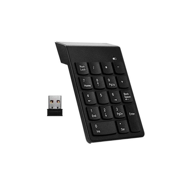 Wireless 2.4GHz 18 Keys Number Pad Numeric Keypad Keyboard for Laptop PC Gaming Keyboard Wired ...