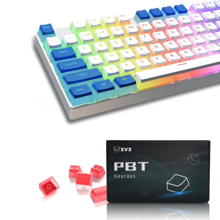 165 Key Pudding PBT Keycaps Full Set Purple OEM Profile Double Shot ...