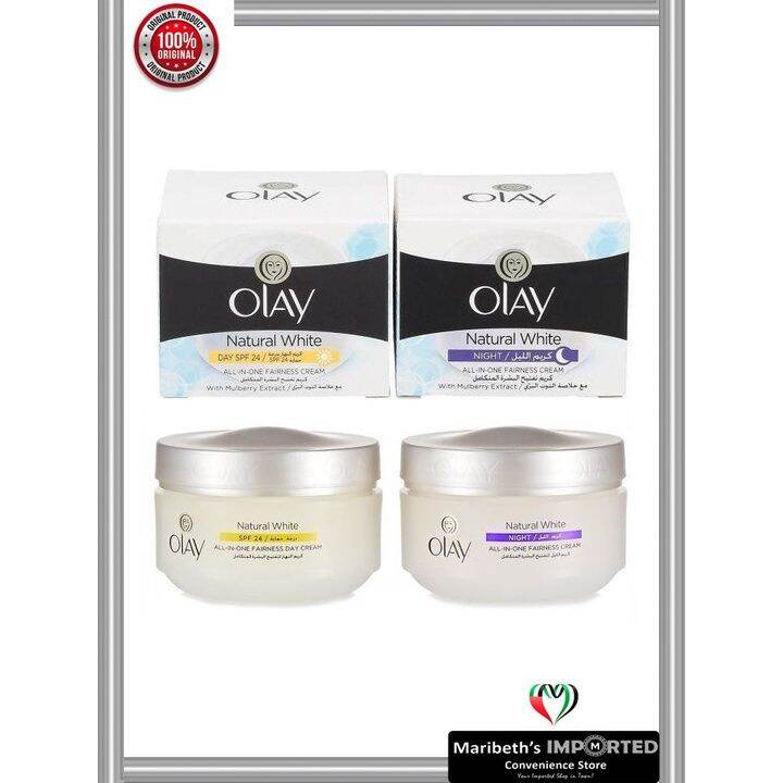 Olay Natural White Beauty Box: Fairness Day Cream SPF 24 and Fairness ...