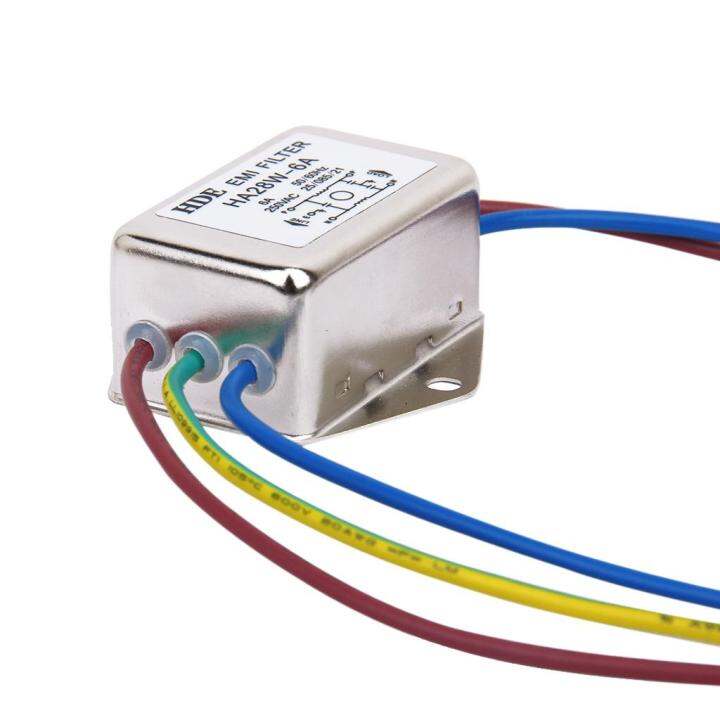 Online-Home HA28W 250VAC 6A AC Power EMI Filter Switch Single Phase ...