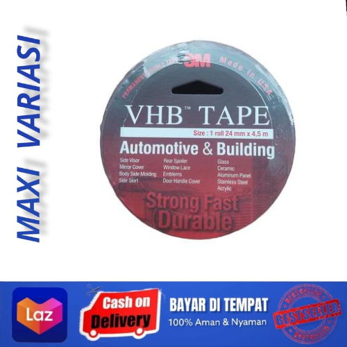 Isolasi Bolak Balik Double Tape 3M VHB Merah 12mm 24mm | Lazada Indonesia