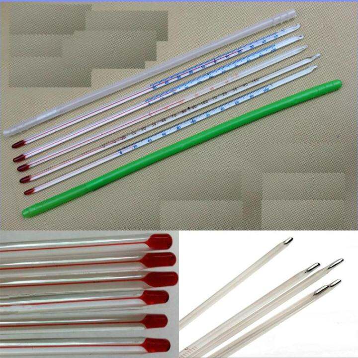 Glass Thermometer Red/Silver Spirit Liquid Basic Thermometer Total ...