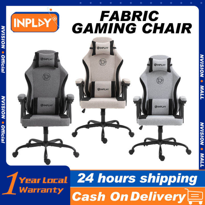 [3799P Gaming Chair] INPLAY Fabric Gaming Chair Office Computer Desk ...
