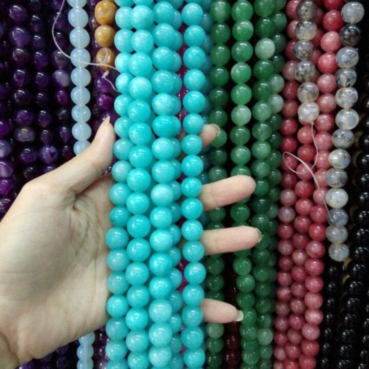 Manik Batu Alam Blue Ice 8mm dan 10mm | Lazada Indonesia