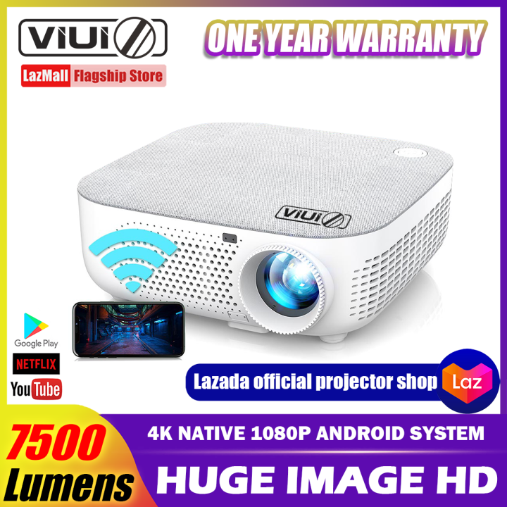【1080P Projector】VIUIO G1 WiFi Mirroring 7500 Lumens Andriod LED 1080P ...