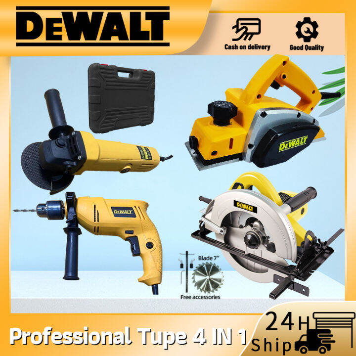 【4in1 Woodworking set】DeWALT circular saw and Angle grinder and drill ...