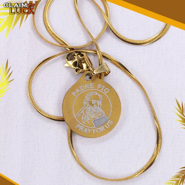The Golden Padre Pio Medalion 100% Effective your healing and for life ...