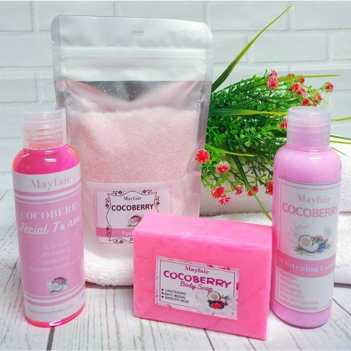 B-Pretty Cocoberry Bundle Set (soap, toner, scrub spa salt, lotion ...