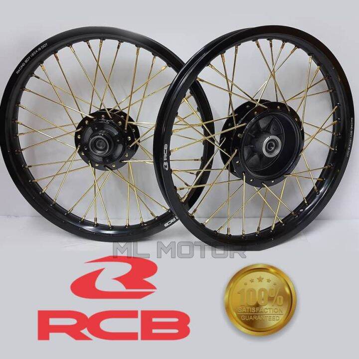 RXZ RACING BOY ALLOY RIM 1.60*18 + LIDI GOLD RCB + HUB SYS/NKS ORIGINAL ...