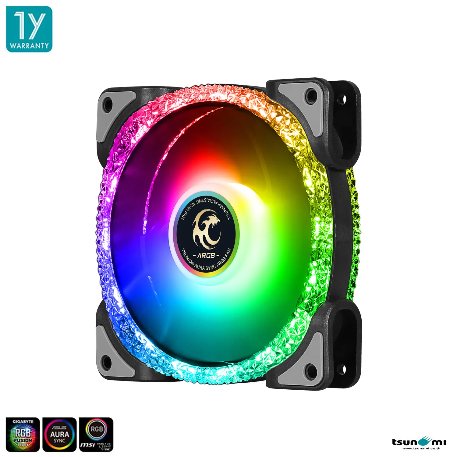 Tsunami ARGB DIAMOND K ARGB 12CM Multi-Functional Sound Sync Cooling ...
