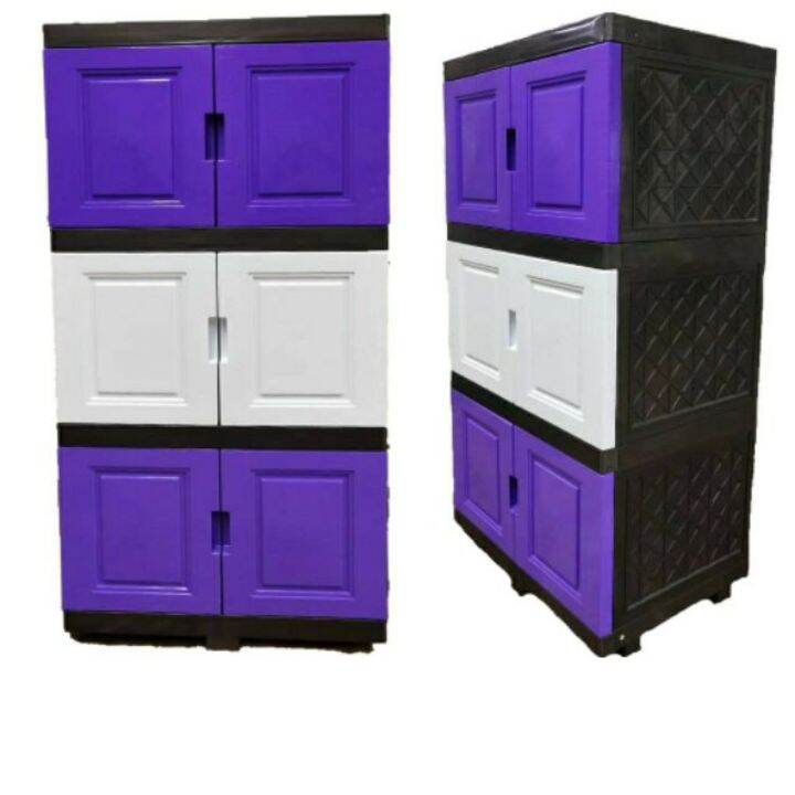 JFH KIWI 3 TIER DIY PLASTIC STORAGE CABINET / 3 TINGKAT CABINET PLASTIC ...