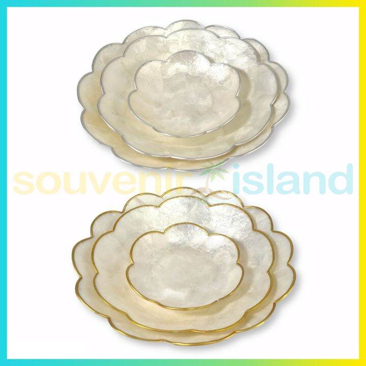 Plate Capiz Plate (Round Scallop design) Philippine Souvenir | Lazada PH