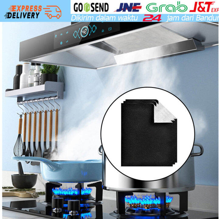 Karbon Aktif Filter Kertas Cooker Hood Dapur Kitchen Stiker Penutup ...