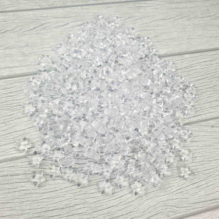 Batu Kristal Plastik Bening ukuran 1 Cm Corak Bintang, 120 gr/pack ...