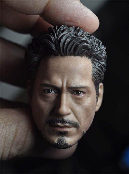 1/6 Scale Tony Stark Robert Downey Jr. Head Sculpt Fit For 12 ...