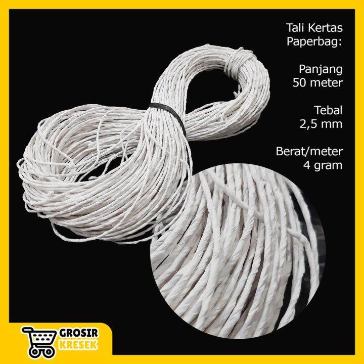 W570 Tali Kertas Goodiebag Warna Putih Paper Bag Goodie Bag Pegangan ...