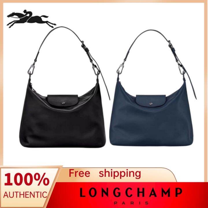 Longchamp ใหม่2023กระเป๋าใส่ชุดชั้นในสตรี Cowhide,กระเป๋าสะพายไหล่,กระเป๋าทรงเกี๊ยวผู้หญิง Todca ...