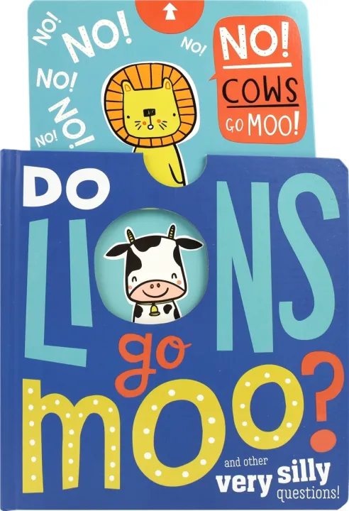 Do Lions Go Moo? Can a lion moo? Push and pull paper books for parents ...
