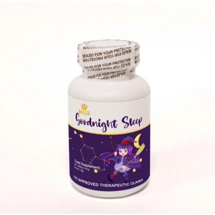 Melatonin Goodnight Sleep by Mejie 60 tablets 3mg per tablet | Lazada PH