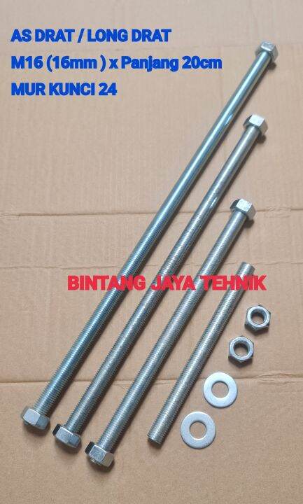 AS DRAT M16 x 20cm , 30cm + MUR 2 + RING PLAT 2 / LONG DRAT M16 x 20cm ...