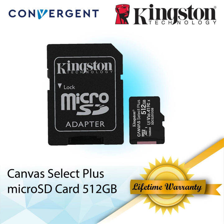 Kingston Canvas Select Plus microSD Card (SDCS2/32GB/64GB/128GB/256GB/512GB) | Lazada