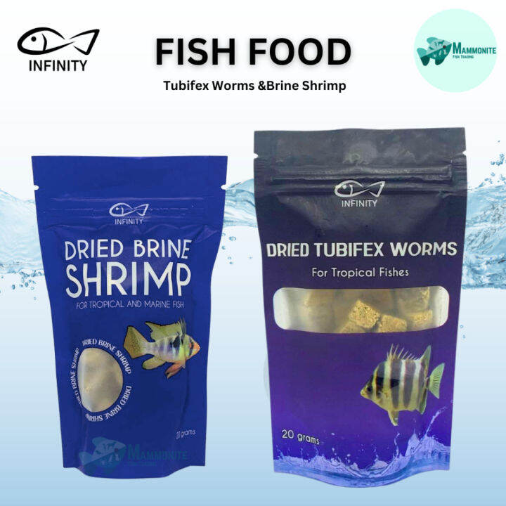 Dried Tubifex | Dried Brine Shrimp 20g Tropical and Marine Fish Food ...