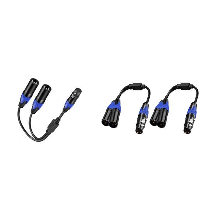 XLR Splitter Cable, 1 XLR Female to 2 XLR Male Y Cable Balanced ...
