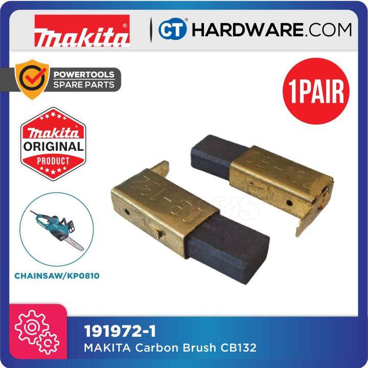 MAKITA 191972-1 CARBON BRUSH CB132 FOR CORDED TOOLS KP0810 / UC3520A / UC3541A / UC4020A ...