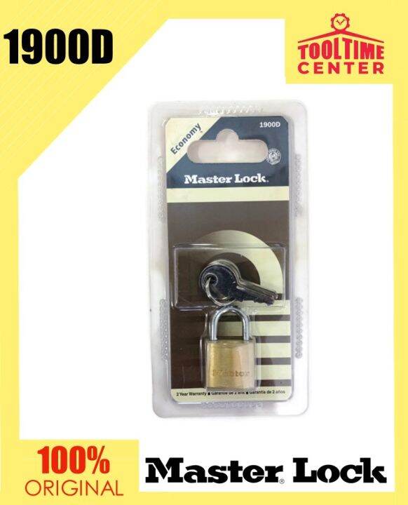 Master Lock 19mm Hardened Solid Brass Padlock Model:1900D | Lazada PH