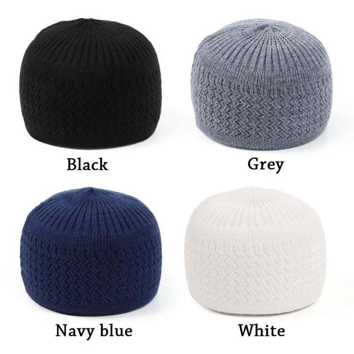 MINC ONLINE Knitted hat Kippah Men Prayer Female Muslim Cap Beanies Cap ...