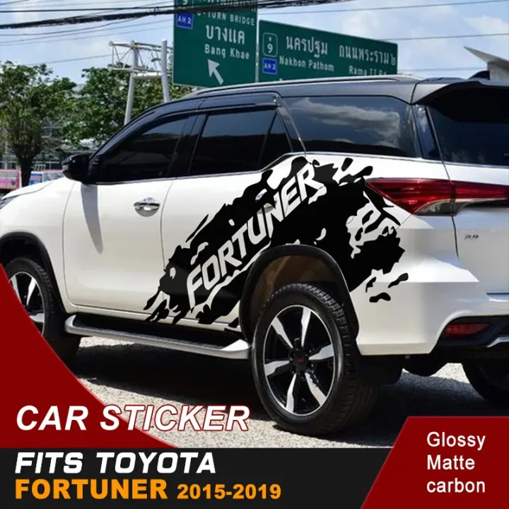 For Toyota Fortuner 2015 2016 2017 2018 2019 Car Stickers Side Body Mud ...