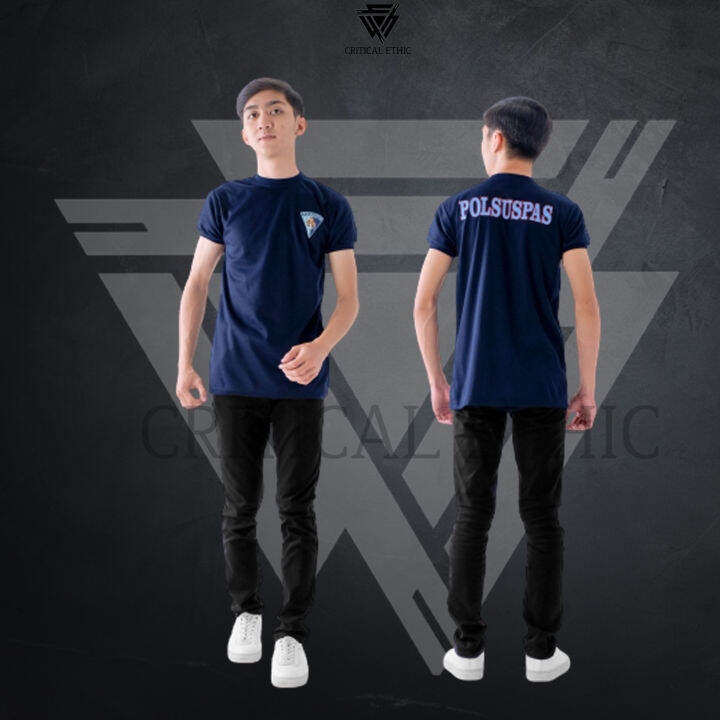 Kaos Polsuspas Navy Kaos Sipir Kerah Pendek/Standar Kaos Dinas Lembaga ...
