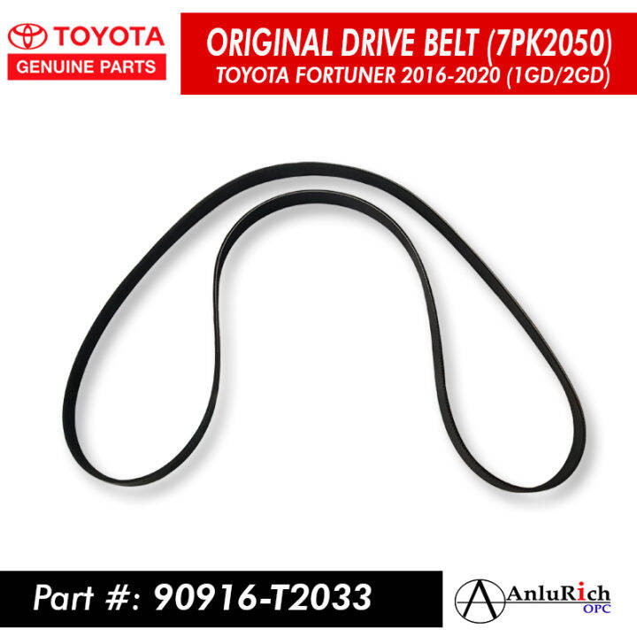 TOYOTA ORIGINAL DRIVE BELT (7PK2050) for TOYOTA FORTUNER 2016-2020 (1GD ...