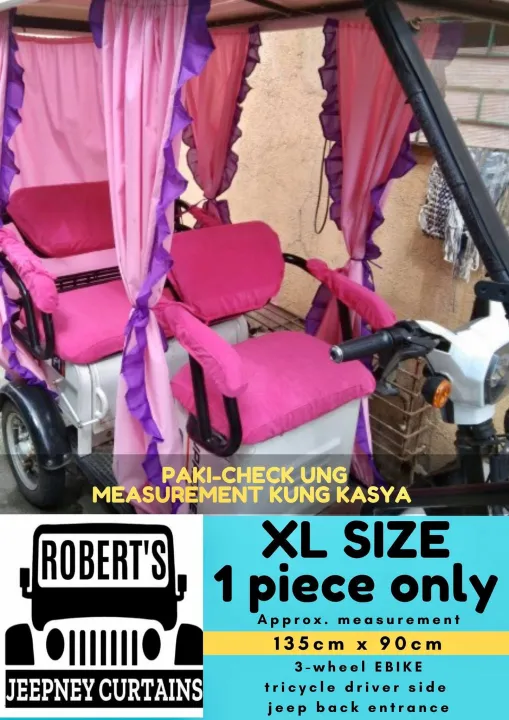Curtain XL Size for Tricycle Driver Side or 3 Wheel Ebike etc (1pc only ...