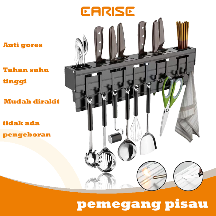 EARISE Rak pisau dinding Dapur Stainless Steel Rak Gantung Dapur ...