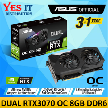 ASUS DUAL RTX 3070 OC Edition 8GB GDDR6 Graphic Card ( DUAL-RTX3070-O8G ...
