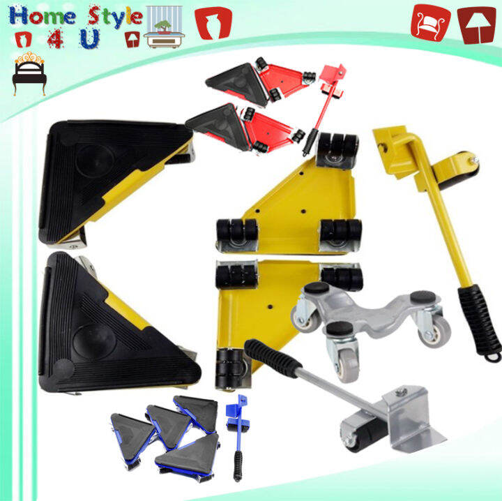 HOME Furniture Lifting Moving Tool 5 Pcs Furniture Mover 360 Degree ...