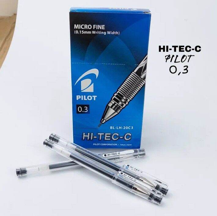 Pen HiTec Pilot 0.3/0.4 Hitam Biru / Pulpen Hitech | Lazada Indonesia
