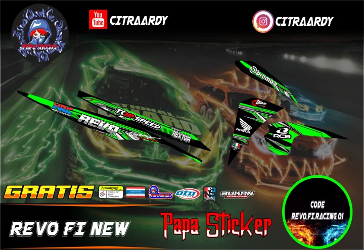 Sticker Striping List Revo FI New ROAD RACE RACING 01 | Lazada Indonesia