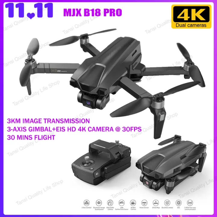 2023 New MJX B18 Pro 3KM Image Transmission 3-Axis Gimbal EIS Strong ...